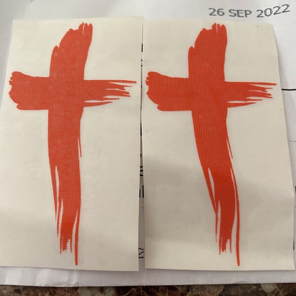 Cross Vinyl Decal Sticker Religious God Jesus Priest Choose Color Free ...