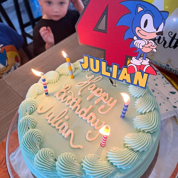 Tails Cake Topper, Sonic Topper, Sonic Theme Birthday Party, Sonic ...