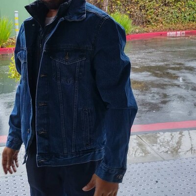 CUSTOM Men's Denim Jacket / Men's Jean Jacket / Embroidered Jacket ...