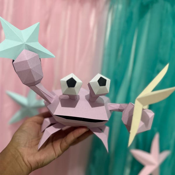 3D Papercraft Crab Holder, Paper 3d Crab, SVG Template, 3D Paper Decor ...