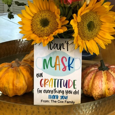 Printable/editable Can't Mask OUR Gratitude for Everything - Etsy