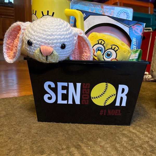 Personalized Graduation Sport Senior Basket, Custom Football ...
