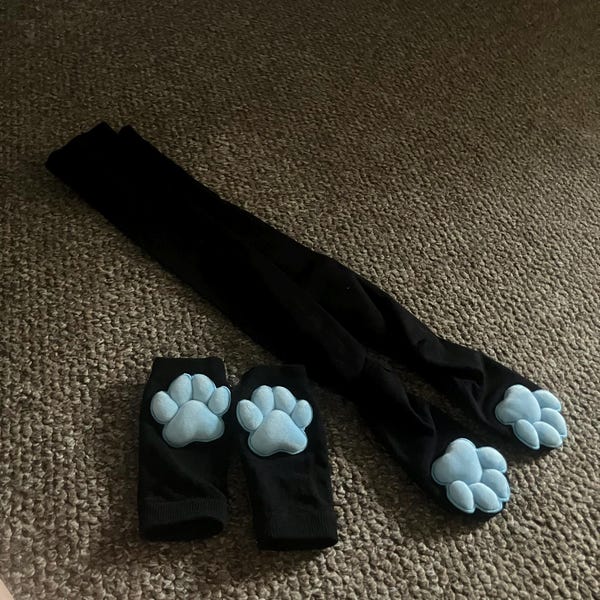 Plush Red Paw Pad Bean Cat Style Stuffed Mochi for Furry Socks Gloves ...