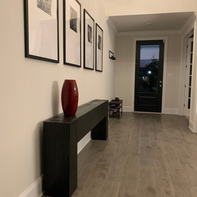 Modern Rustic Console Table Black Espresso verified Etsy - Etsy