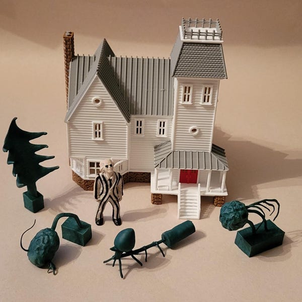 Miniature Beetlejuice Sculptures - for Lemax Spooky Town, Dept. 56 ...