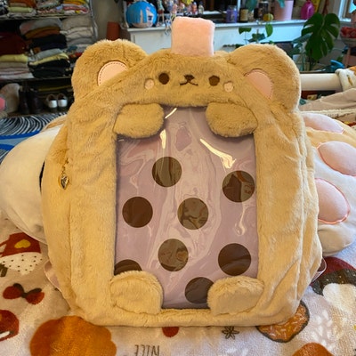 Kuma Tea Milk Tea Boba Tea Backpack, Kawaii Bag, Cute Backpack, Women ...