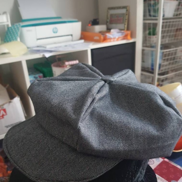Newsboy Hat PDF Sewing Pattern A4 Printable, Cabbie Hat, Peaky Blinders ...