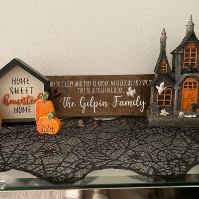 Addams Family Sign,personalized,your Surname,tombstone Shape,halloween ...