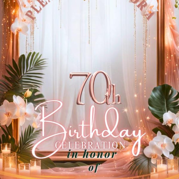 Elegant Wedding Arch Digital Photography Backdrop Candles and Flowers ...