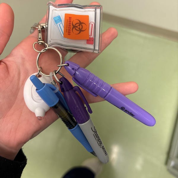 Mini Pen Set Nursing Badge Reel Accessory Er Nurse Badge Reel Medical ...