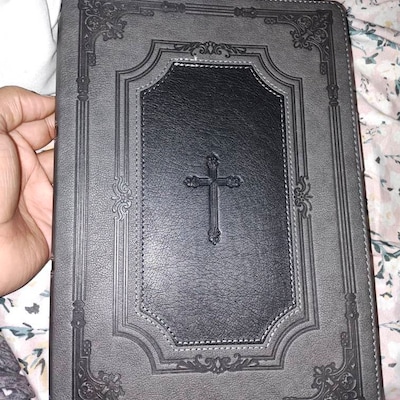Gorgeous White KJV Holy Bible With Acrylic Display Case With Silver ...