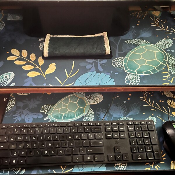 Blue Desk Mat: Cute Dolphin Deskmat, Ocean Aesthetic Cozy Gamer Gift ...