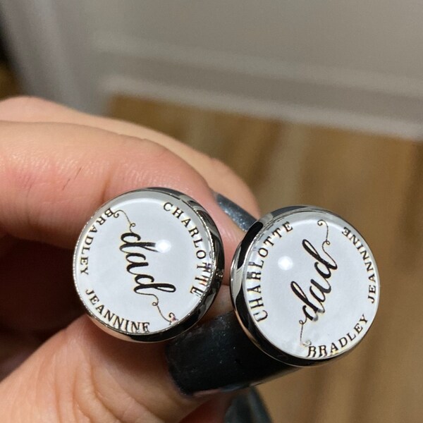 Personalized Cufflinks, Dad Gift From Daughter, Gift From Son, Dad ...