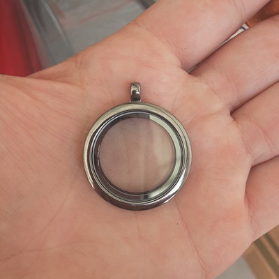 Round Floating Locket,living Locket,glass Locket Pendant,floating Glass ...