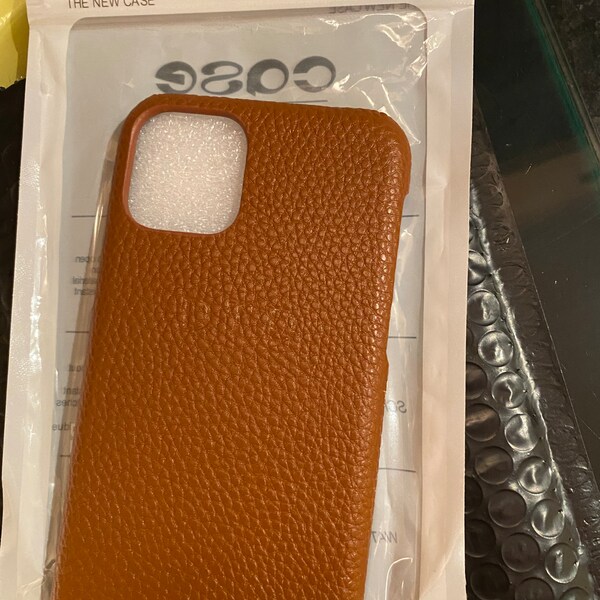 Personalised Black Pebble Leather iPhone Case Full Wrap - iPhone 14 ...
