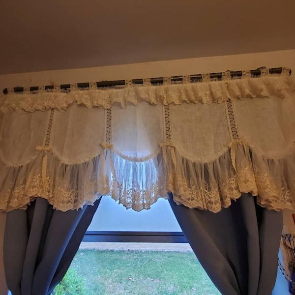 Victorian Elegant Curtain Valance~ Shabby Chic French Country Style ...