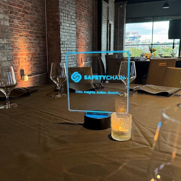 Acrylic LED Sign, LED Centerpiece, Bar Mitzvah Centerpiece, Sweet 16 ...