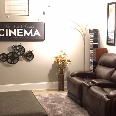 Theater Room Sign Custom Cinema Sign Personalized Theater Decor With ...