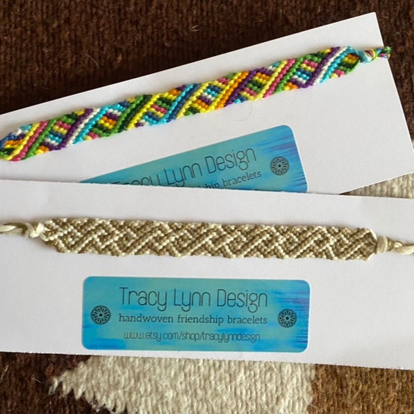 Personalized Name Friendship Bracelet - Woven Name Bracelet - Macrame ...