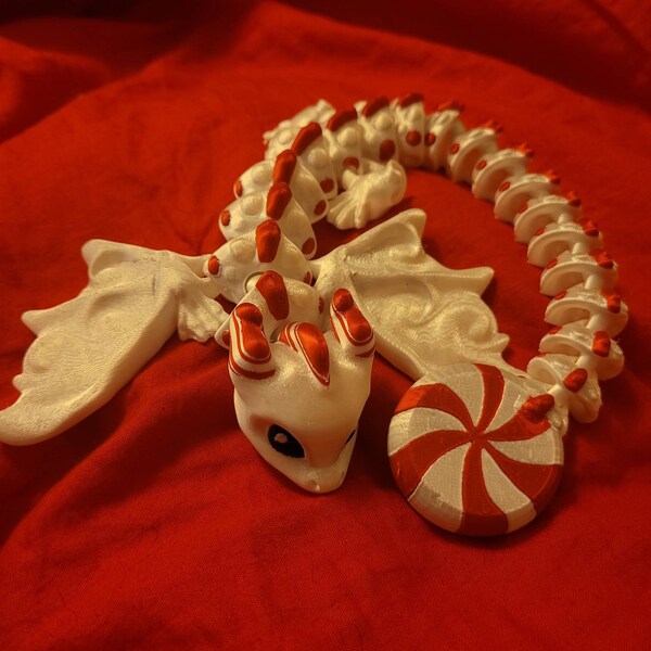 Peppermint Dragon by Teal Cat Creative | Articulated Dragon | Desk ...