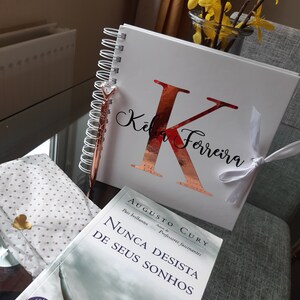 Personalised Name Scrapbook / Custom Message Photo Album / Floral ...