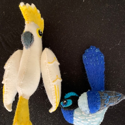 MAGPIE a PDF Pattern for a Hand Embroidered Felt Plush - Etsy