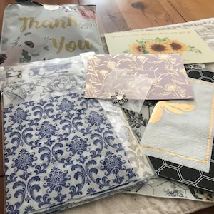 Blue & White Decoupage Napkin Bundle chinoiserie, Collage Napkins ...