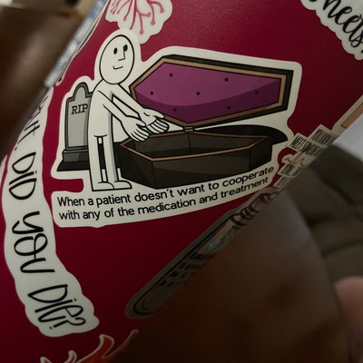 Nurses Week Gift, Nursing Student, ICU, ED, Nurse Meme Sticker, Med ...