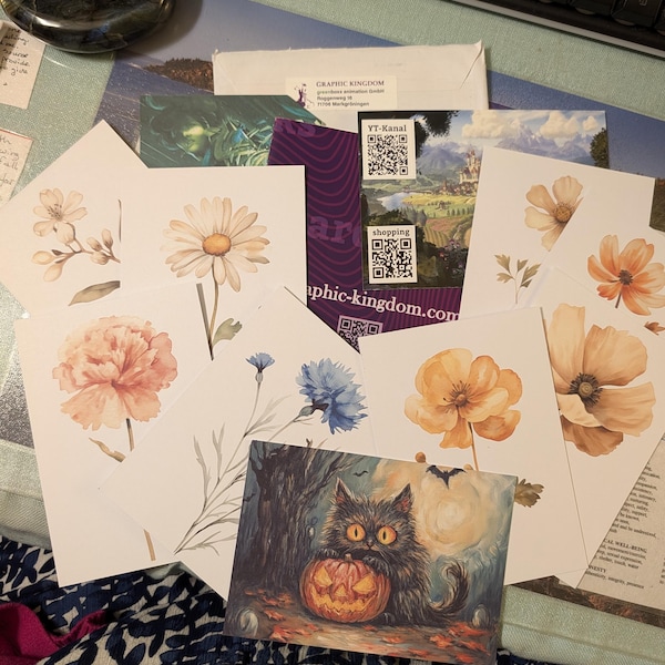 Traditional Fairy Tale Cards Set (15 Cards) | Vintage Postcards With ...