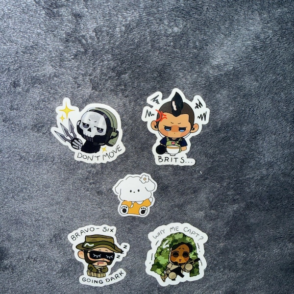 Tactical Military FPS Chibi Waterproof Stickers - Etsy