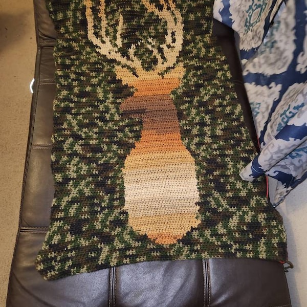 Deerly Beloved Blanket Crochet Pattern: Wildlife Cabin Afghan (PDF ...