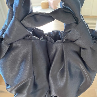 Satin Small and Big Bag With Knots Scrunchie Handbag - Etsy