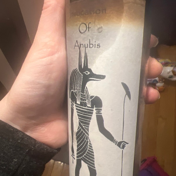 Anubis Ritual Candle. Astral Projection Spell. Reincarnation Candle. Memorial Candle. Anubis ...