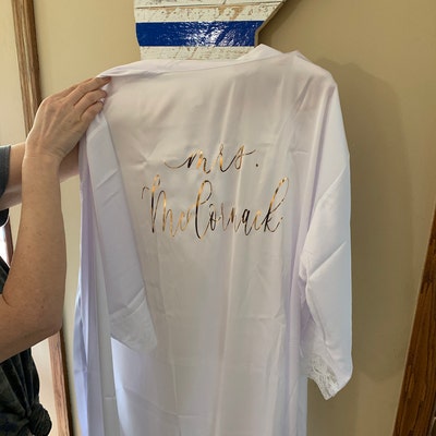 Mrs Robe Bride Robe Personalized Bride Robe Satin Bride Gift Ideas Mrs ...