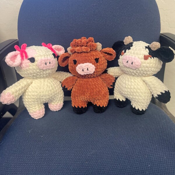 10-in-1 Fruit Cows Crochet Pattern Bundle amigurumi Highland Cow ...