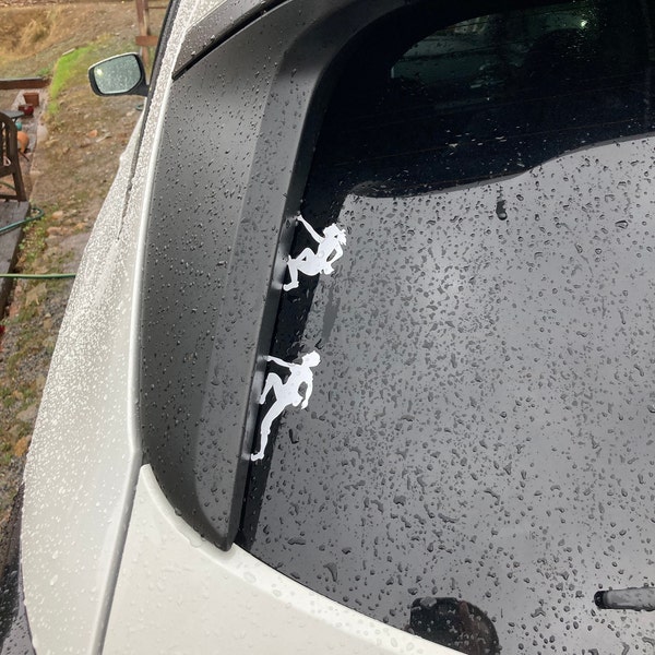 10 Pack Rock Climber Stick Figure Family Vinyl Bumper Stickers ...