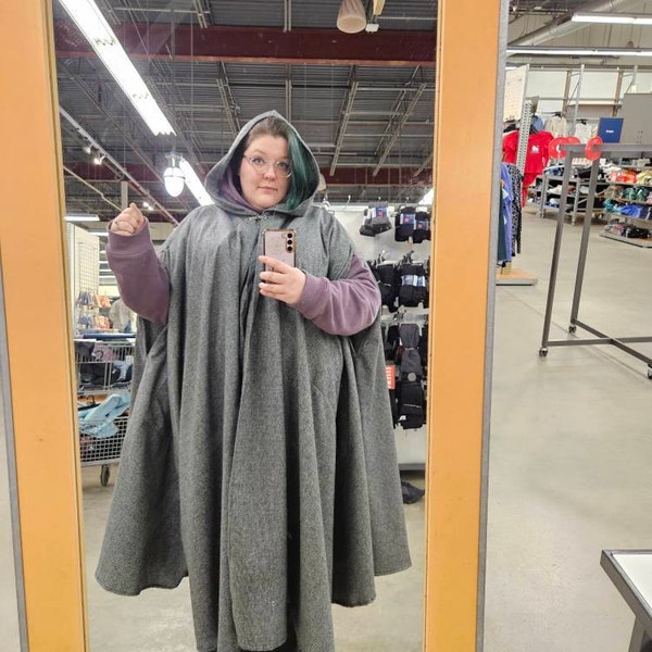 Peacock Blue Melton Pure WOOL Cloak Half Circle Cloak Hooded Cloak ...