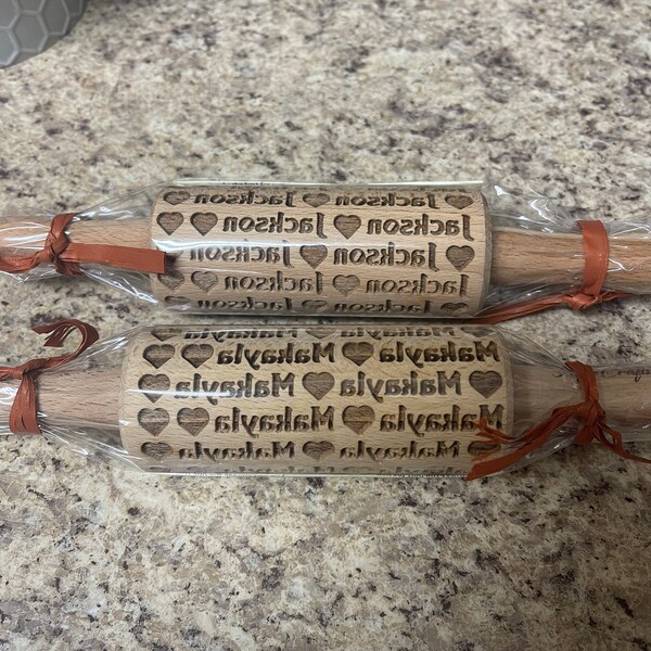 Personalized KIDS Rolling Pin With NAME. Embossing Rolling Pin. Kids ...