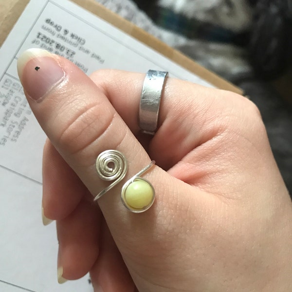 Music Note Ring, Treble Clef Ring, Adjustable Ring, Wire Wrapped Rings ...