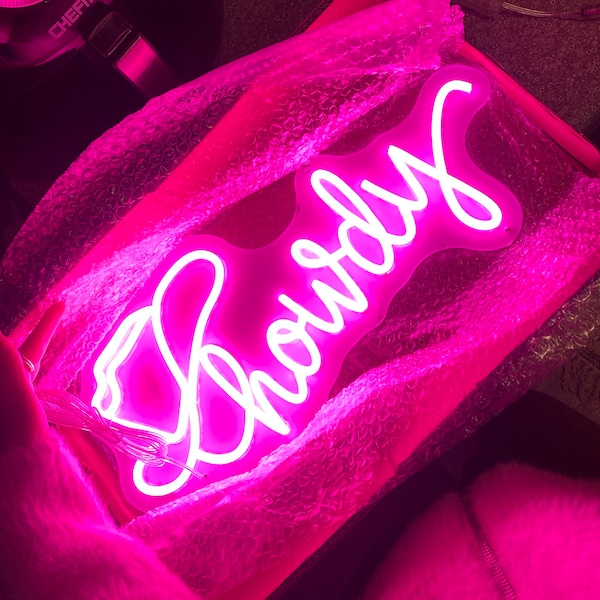 Howdy Neon Sign,led Cowboy Hat Sign,texas Cowboy Girl,light up Cowboy ...