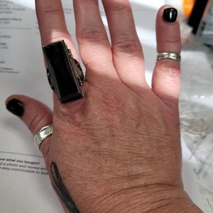 Stunning Gothic Poison Ring With Secret Compartment. Black | Etsy