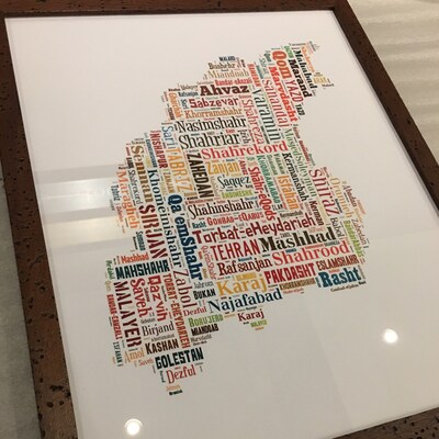 Illinois Typography Map Color Poster Print - Etsy