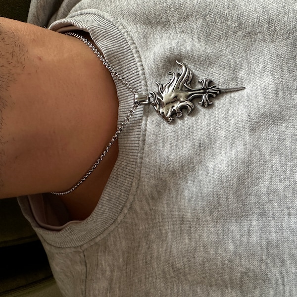 Final Fantasy VIII Large Squall Leonhart Griever Necklace Sterling ...