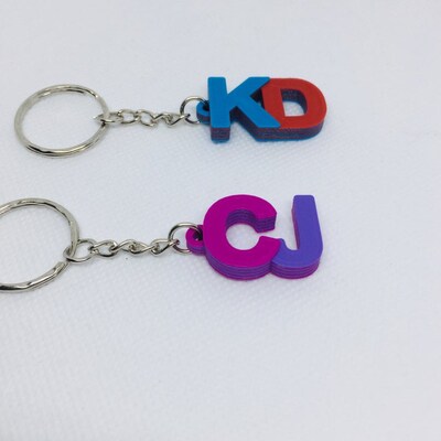 Personalised Initial Keyring, Letter Key Ring, Gifts Under 5, Party Bag ...