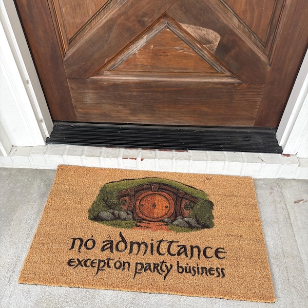 No Admittance Except on Party Business Door Mat, Lord of the Ring ...