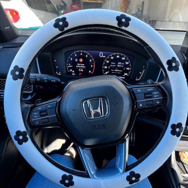 Retro Fashion Beige Brown Steering Wheel Cover,custom Text Four Seasons ...