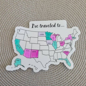 Travel Gift Set, Travel Diary, US Map Sticker, Adventure Book, Travel ...