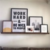 Work Hard & Be Nice to People, Printable Wall Art, Inspirational Quotes ...