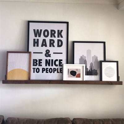 Work Hard & Be Nice to People, Printable Wall Art, Inspirational Quotes ...
