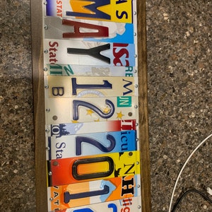 Personalized Any Year Anniversary License Plate Sign Choose | Etsy
